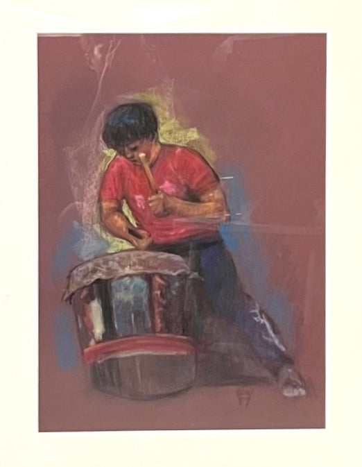 The Drummer in a Lion Dance Troupe | Rent Paintings | ARTualize